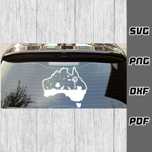 Australian Outback SVG Outline - Png - Dxf - Pdf Australia Outback Dxf ...