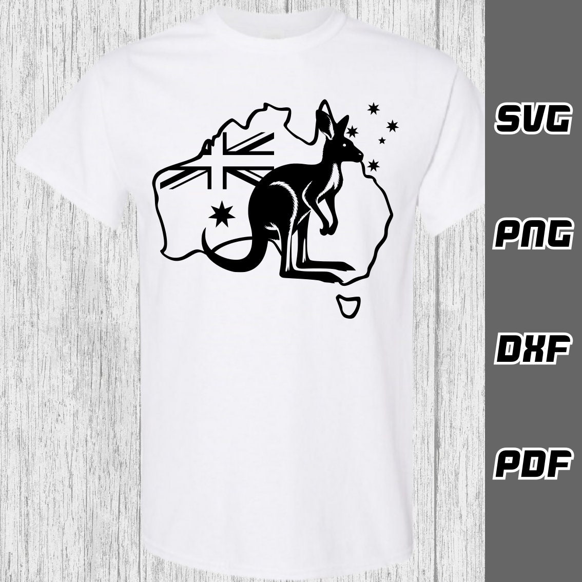 Australia Kangaroo Svg - Png - Dxf - Pdf - Cricut Cut File - Cut File ...