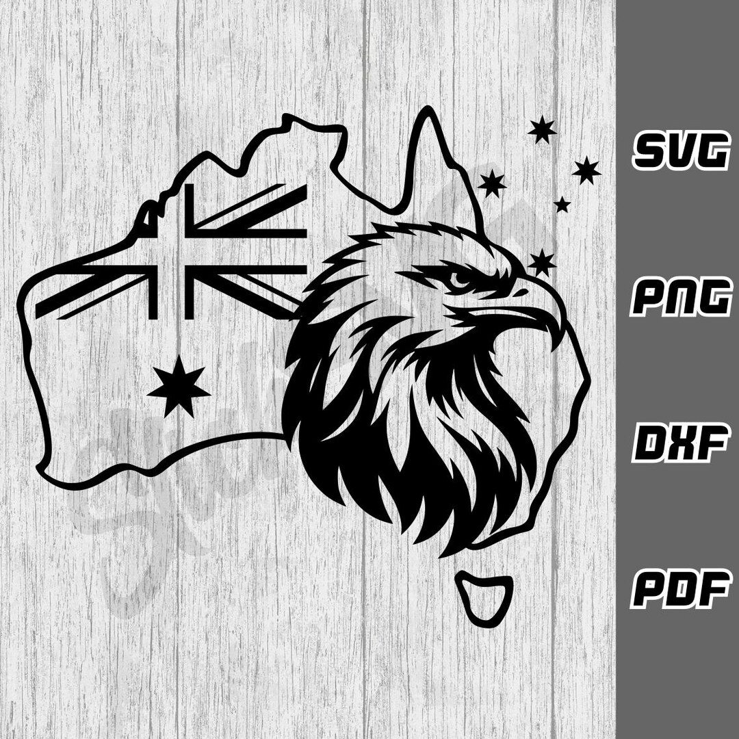 Australia Eagle Head Svg - Png - Dxf - Pdf - Cricut Cut File - Cut File ...