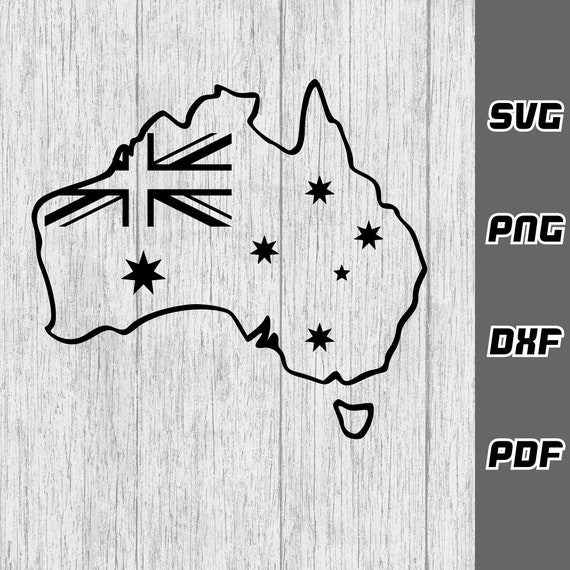 Australia With Flag SVG Png Dxf Pdf Cricut Cut File - Etsy