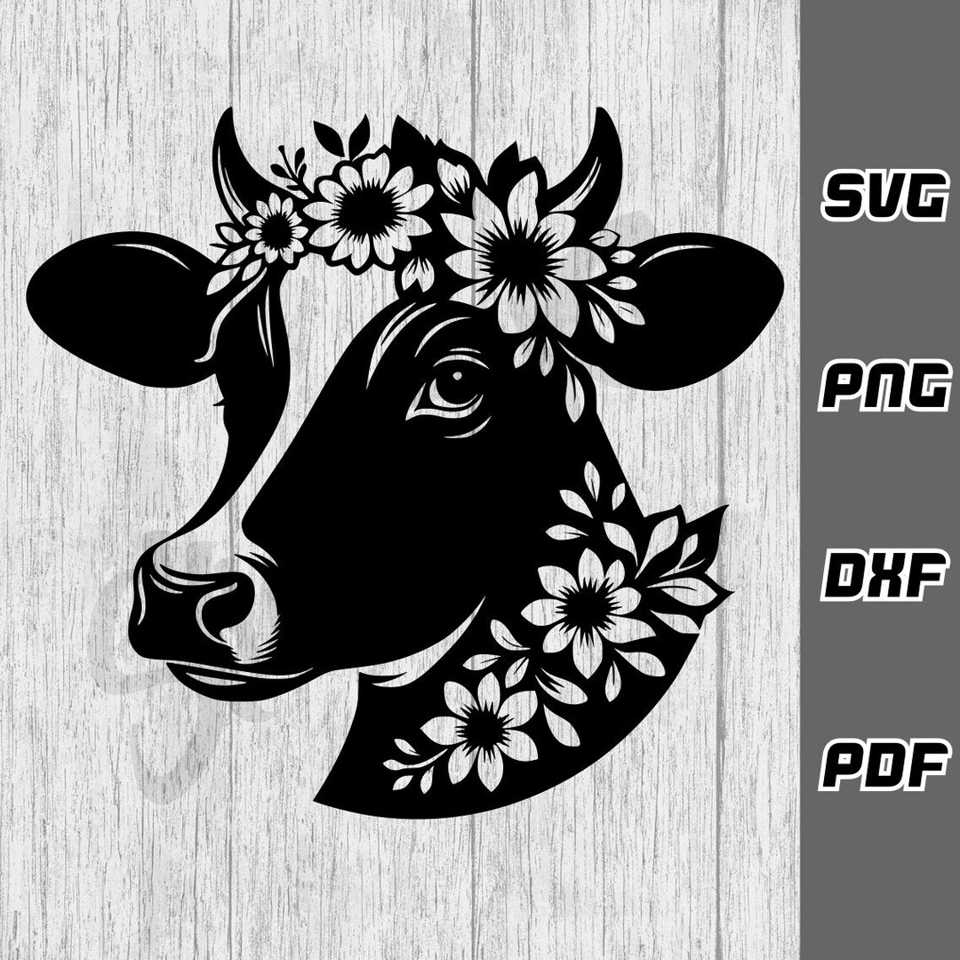 Cow Svg - Png - Dxf - Pdf - Cricut Cut File - Heifer Svg - Country Svg ...