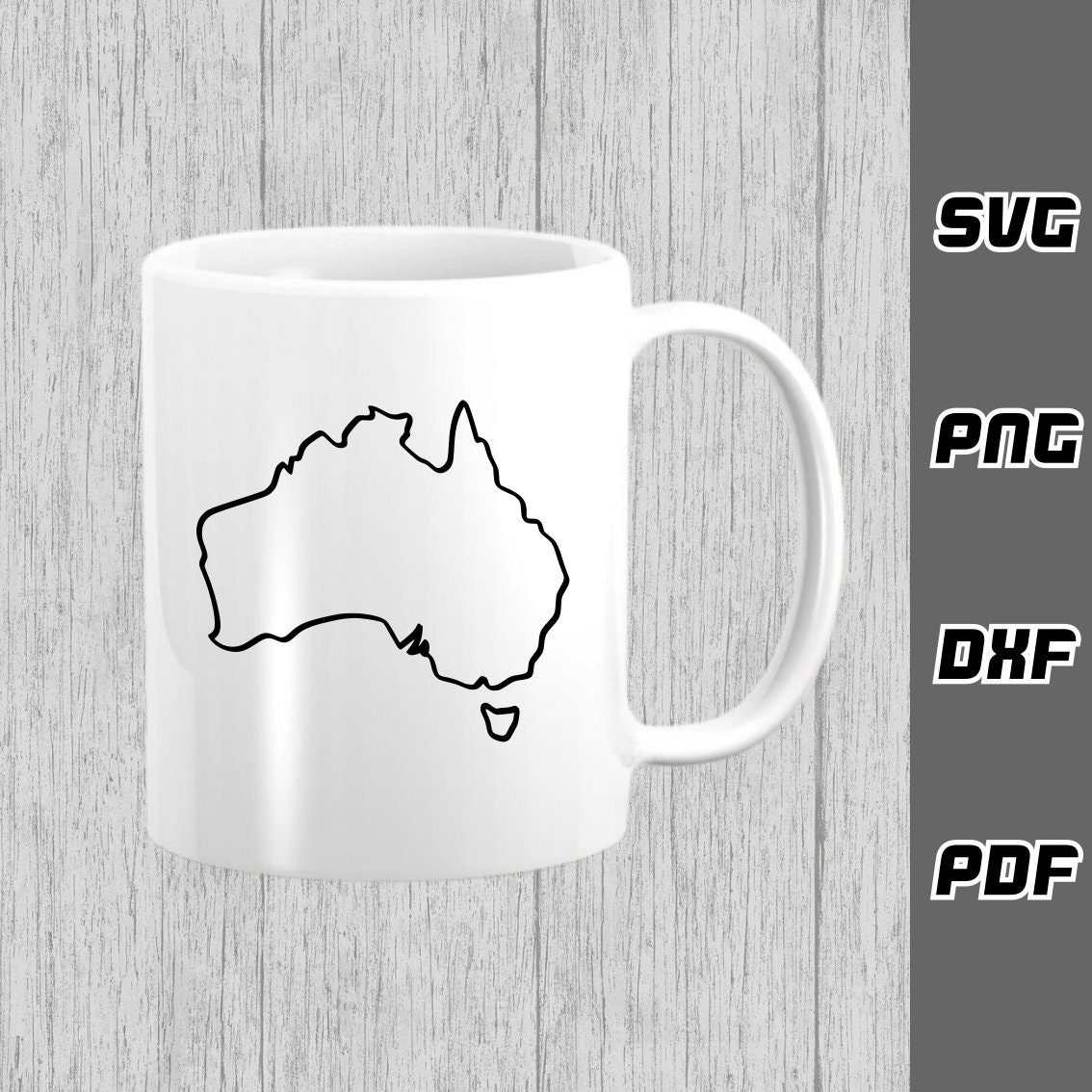 Australia SVG - Australia Map Outline Svg - Png - Dxf - Pdf - Cricut ...