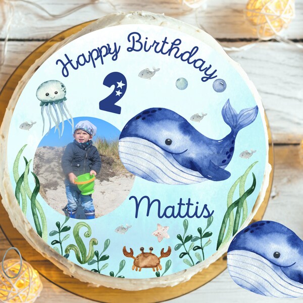 Whale Cake Topper - Etsy