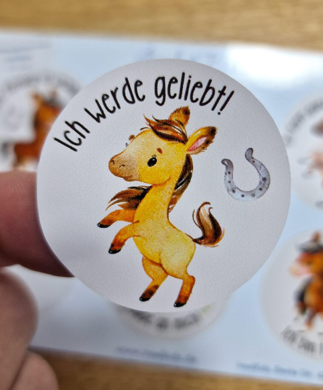 Sticker Affirmations Children – Horse & Pony Motif – Dishwasher Safe ...