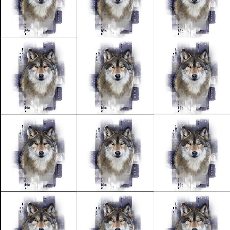Wolf Fabric Panel - Etsy