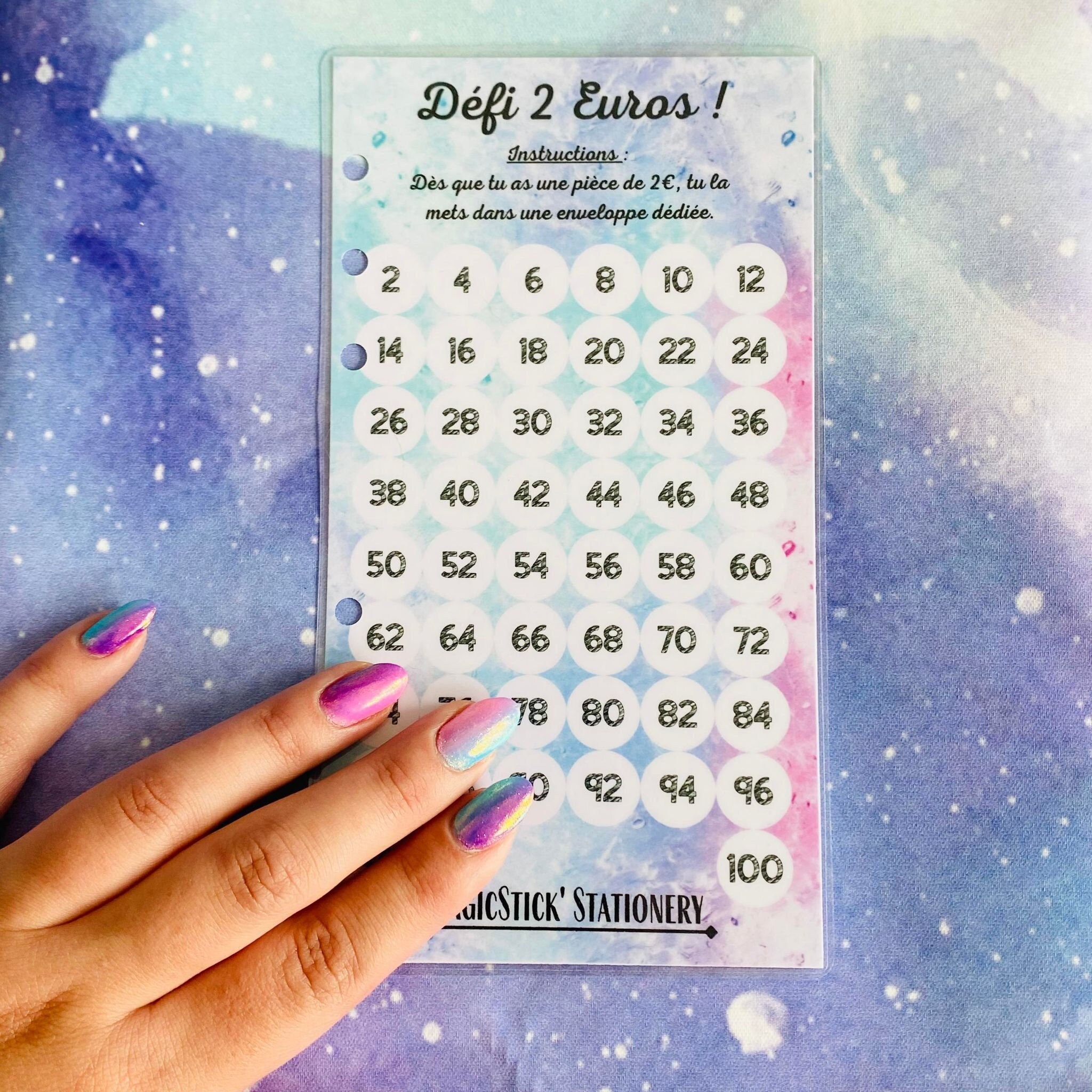 A6 Défi 2 Euros, Défi Budget Planner, Gestion de Trésorerie, Défis ...