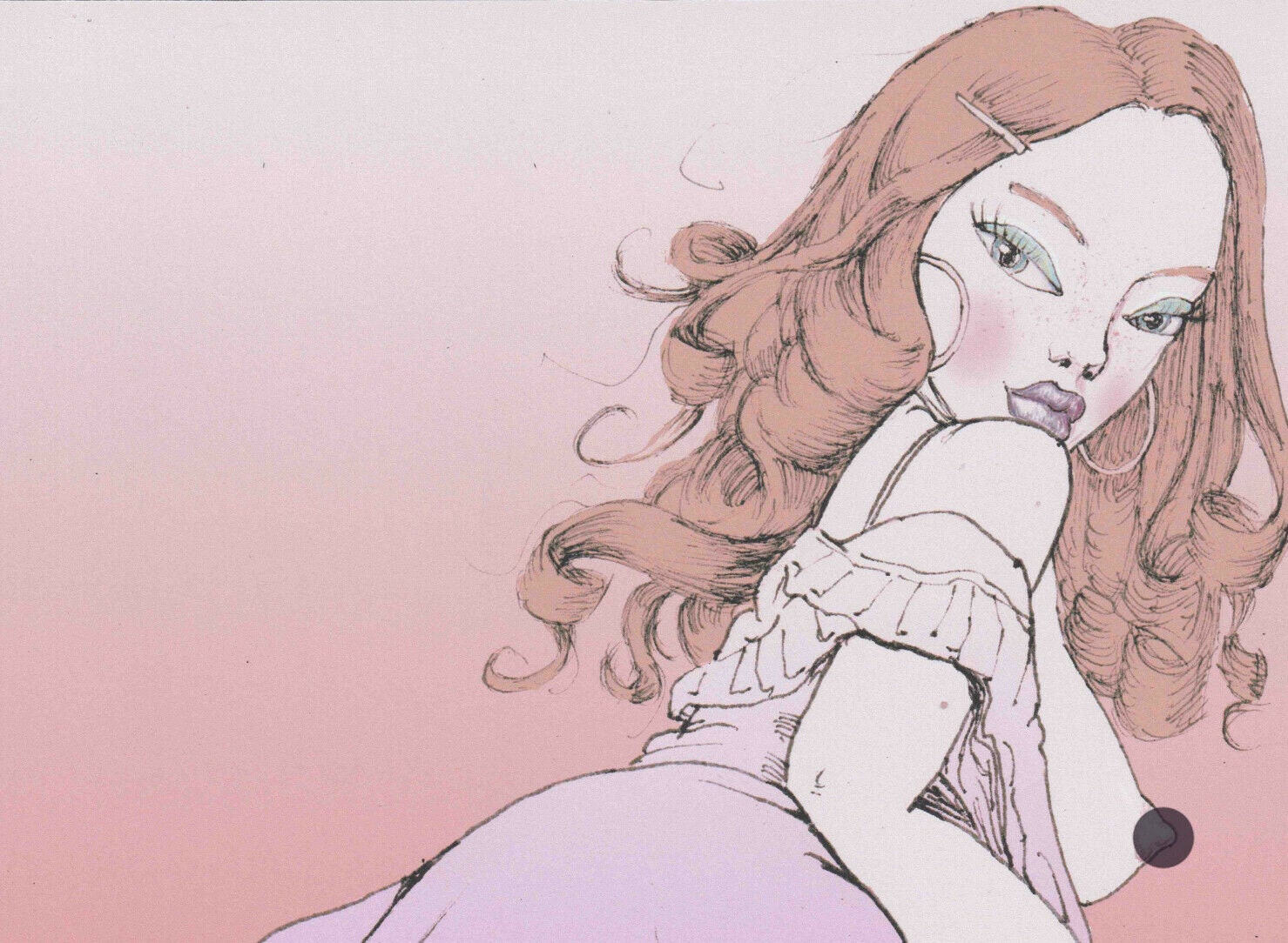 Erotic Art Print By Fllrgrls Unique Beautiful Nerd Girls Pin Up Drawing