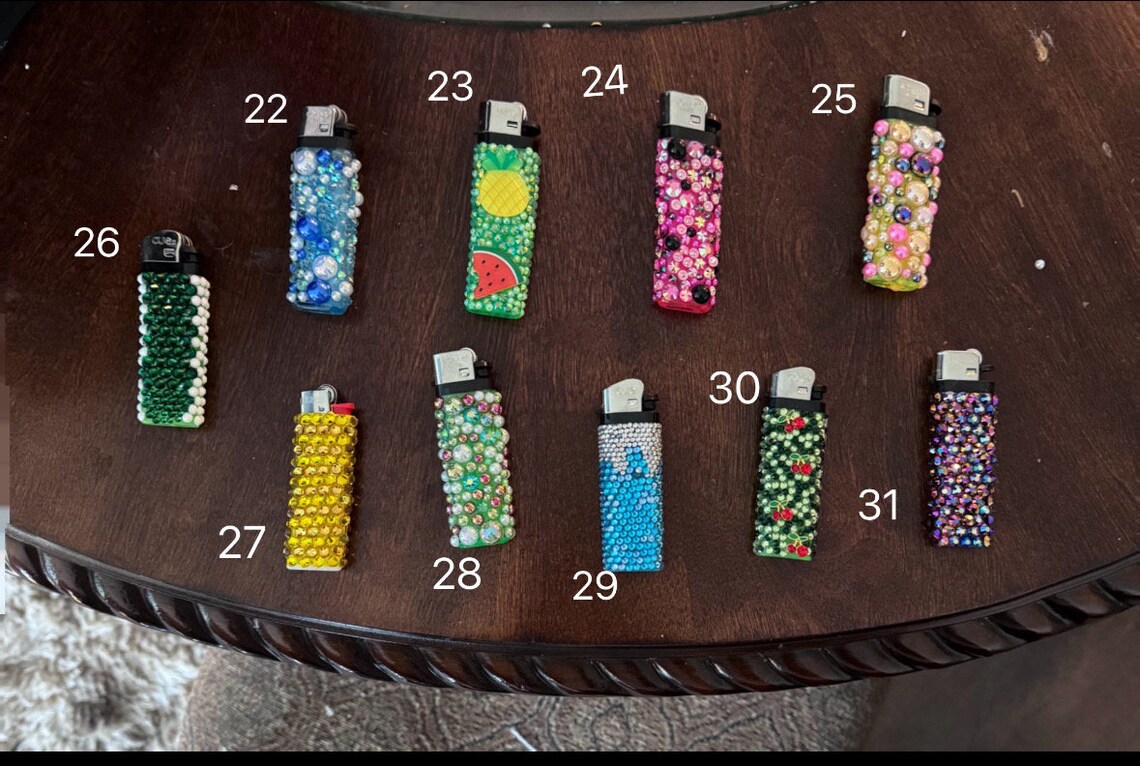 Rhinestone Lighters - Etsy