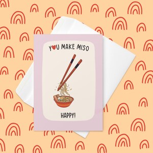 You Make MISO Happy Card | Funny Card for Partner | Valentine ...
