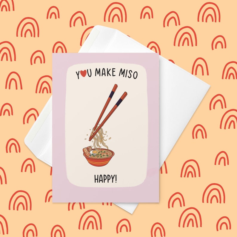You Make MISO Happy Card | Funny Card for Partner | Valentine ...
