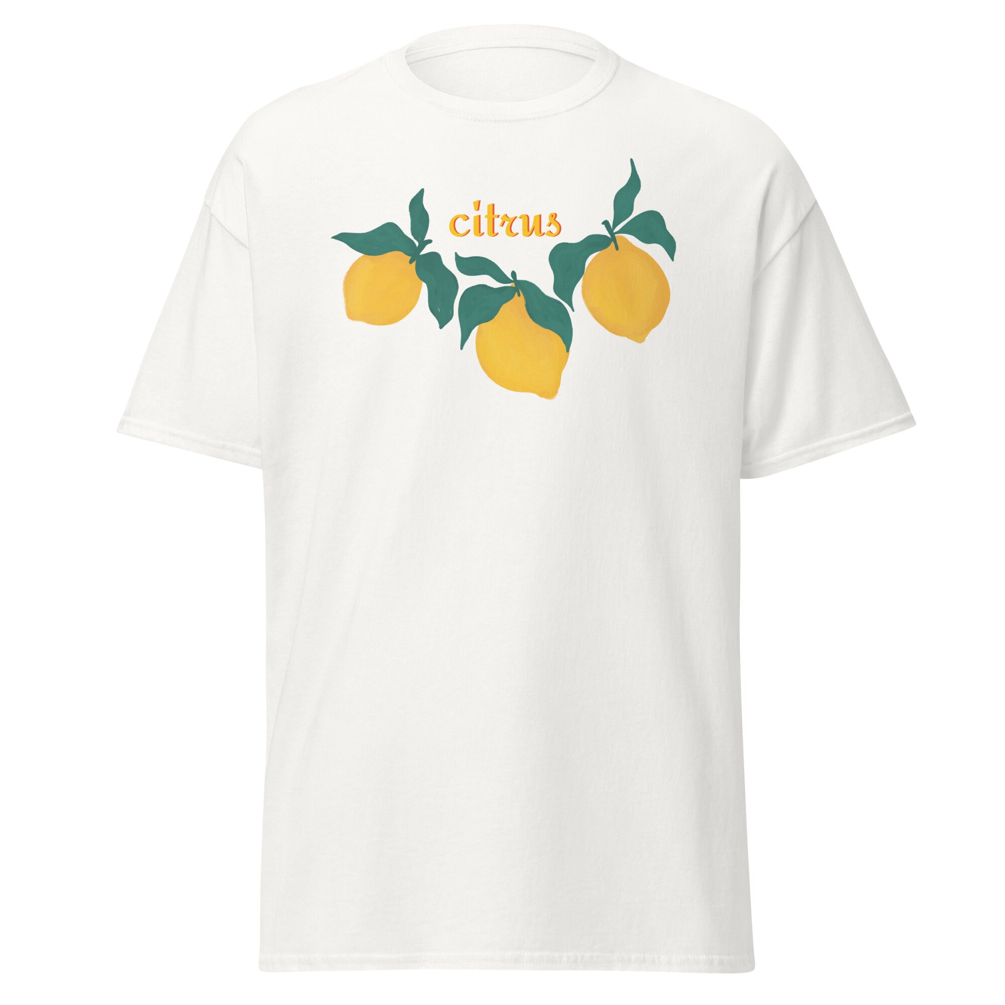 Citrus Lemon Tshirt Positano Limoncello Fruity Lemon Print Tee - Etsy