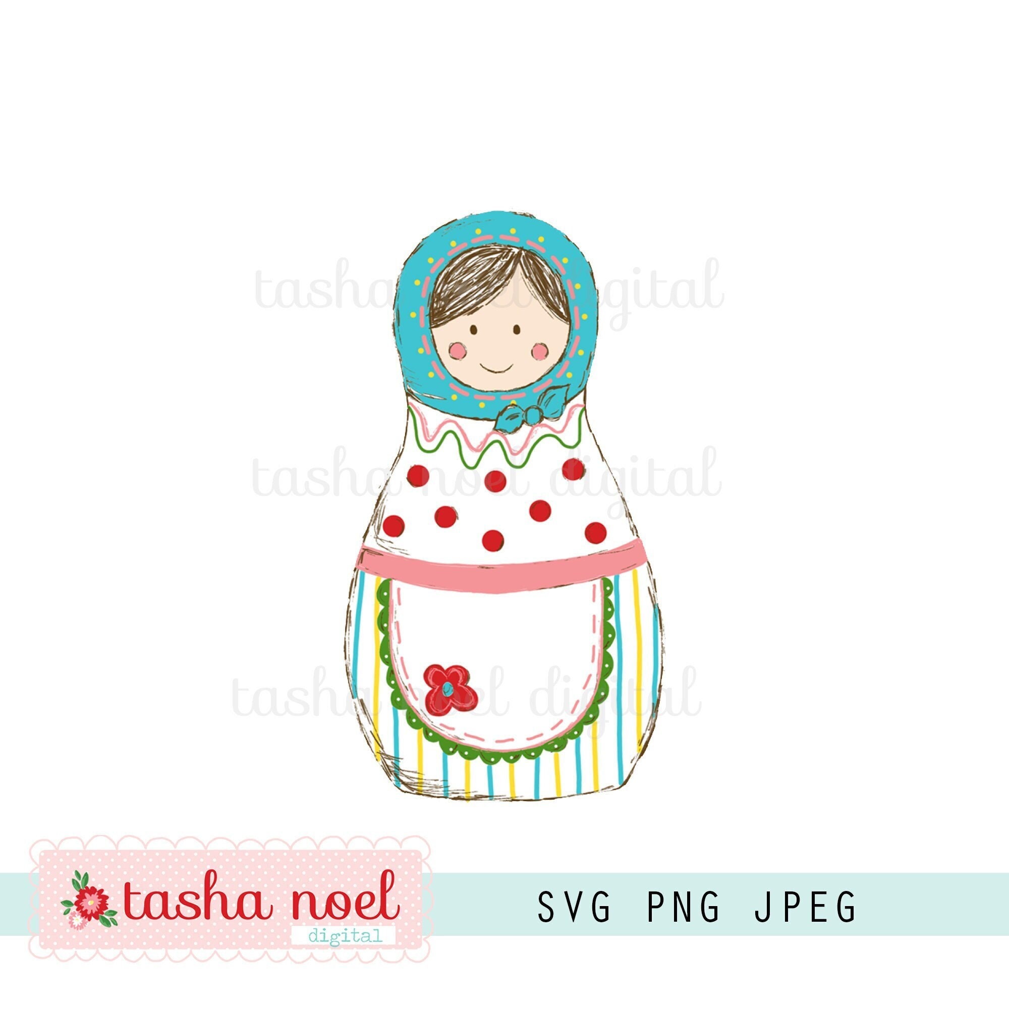Nesting Doll SVG, Russian Doll SVG, Babushka Printable Doll Sticker ...