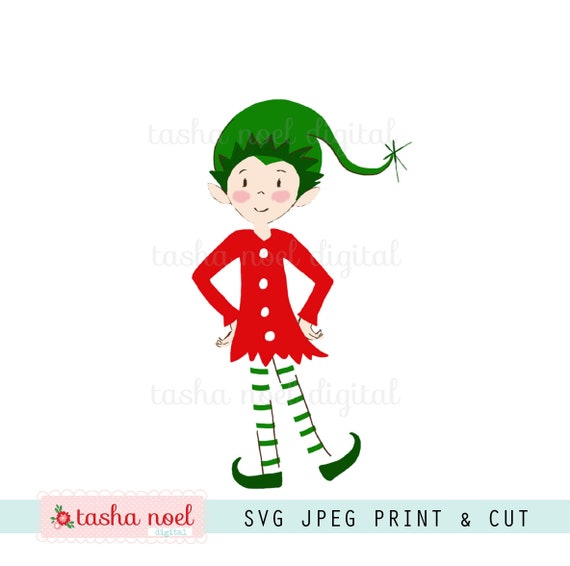 Christmas Elf Printable SVG Elf SVG Christmas Print and Cut - Etsy