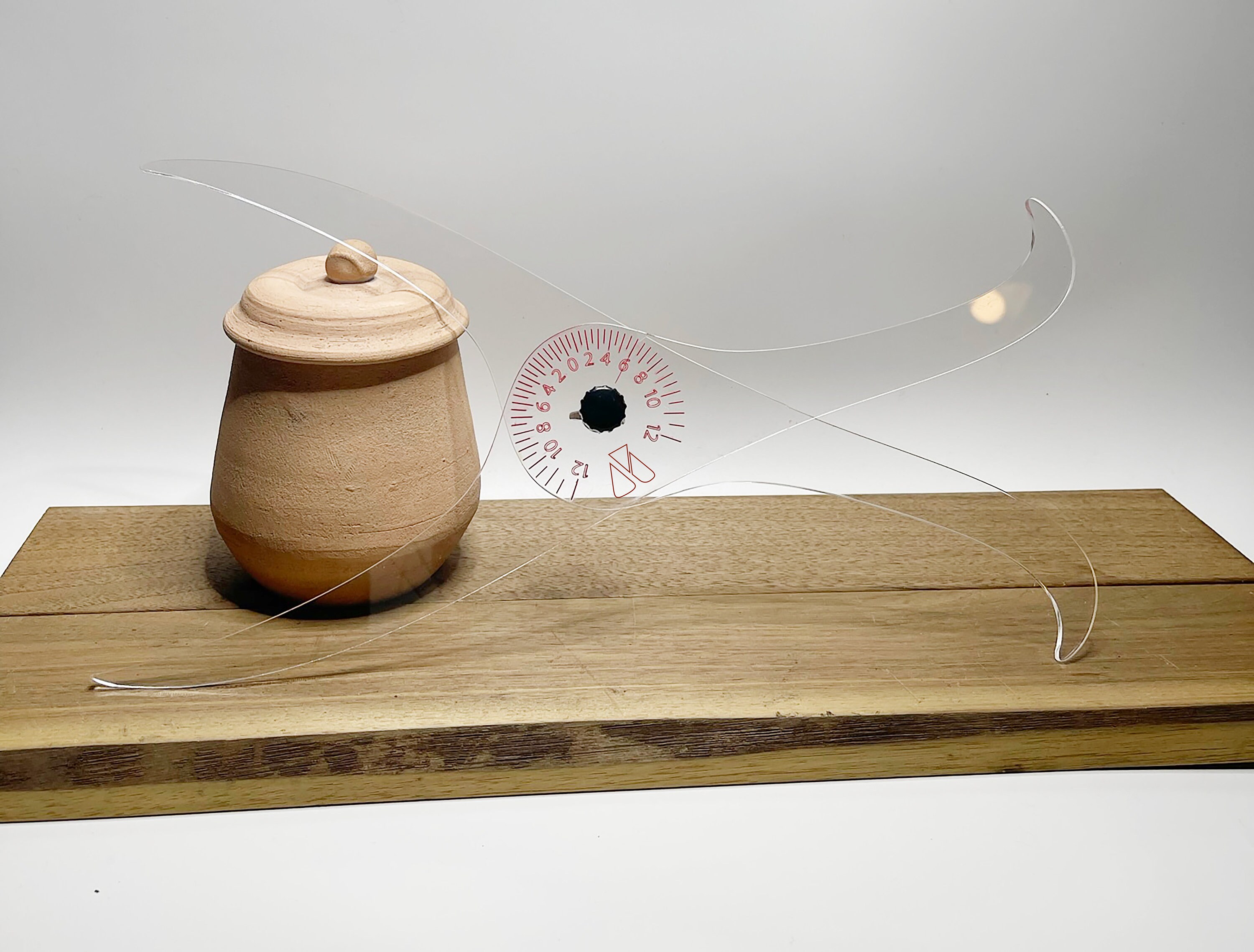 Clear Bent Leg Acrylic Plastic Caliper With Measurement Dial for Clay ...