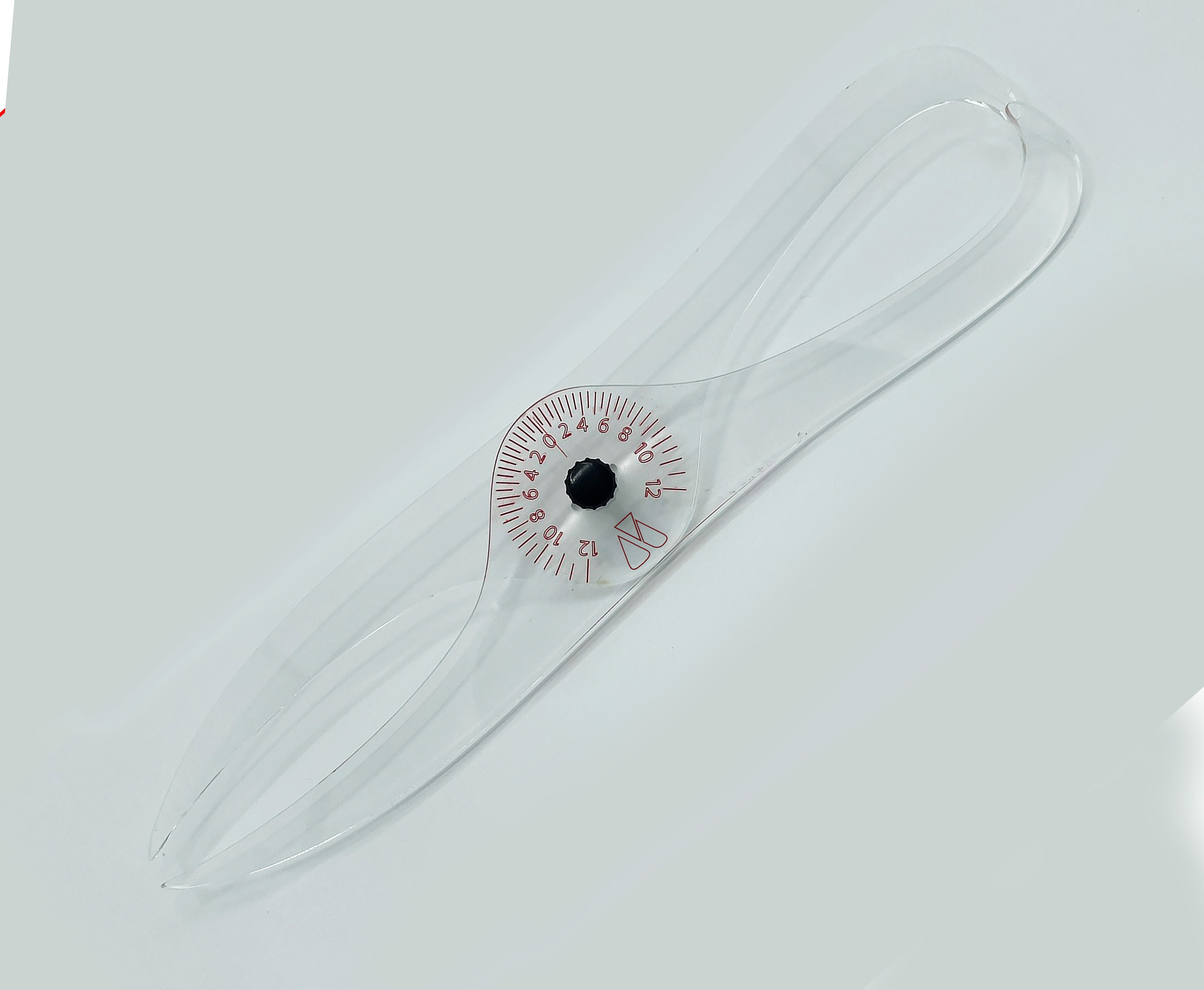 Clear Bent Leg Acrylic Plastic Caliper With Measurement Dial for Clay ...