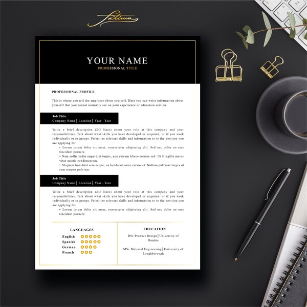 Cover Letter Business Card Resume - Etsy