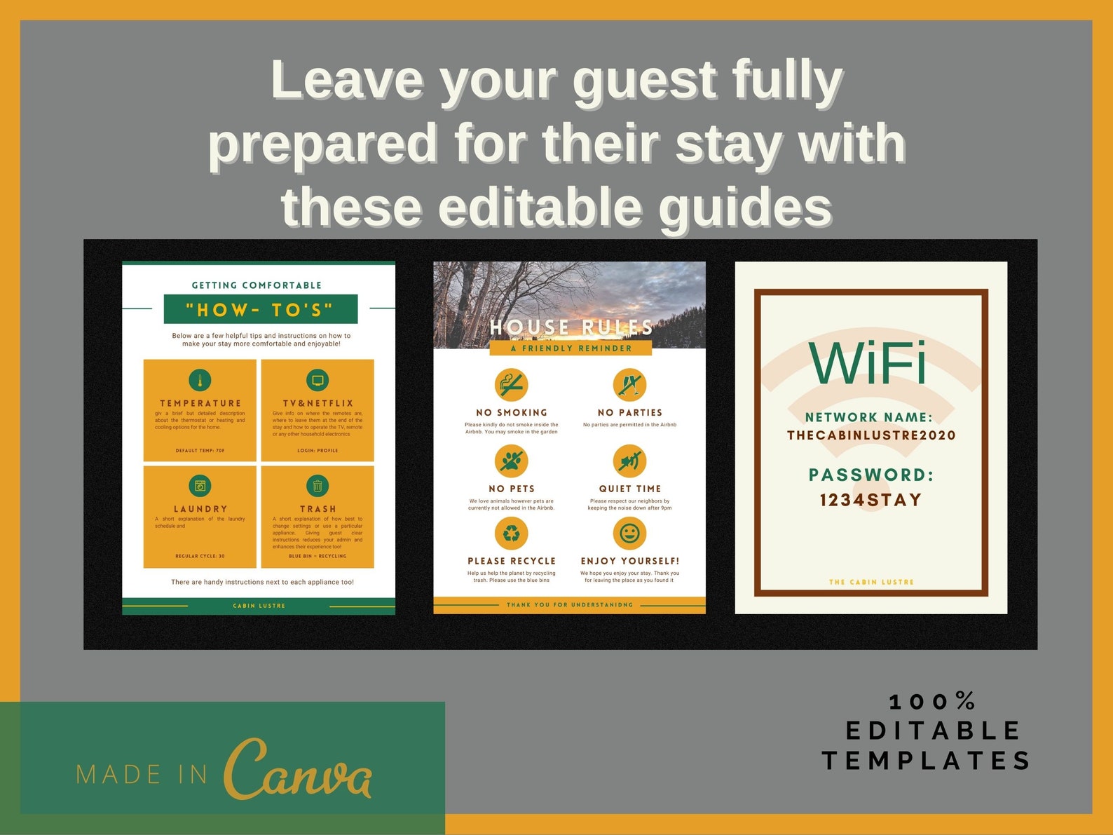 Airbnb Airbnb Guest Book Welcome Book Template Airbnb - Etsy