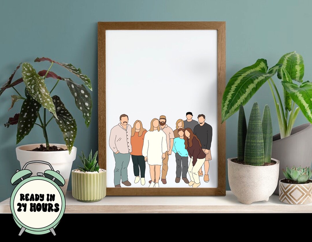 FAMILY | 6-10 People | Digital | Faceless Portrait - Etsy