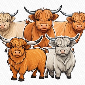 Highland Cattle Stickers Digital Download - Etsy