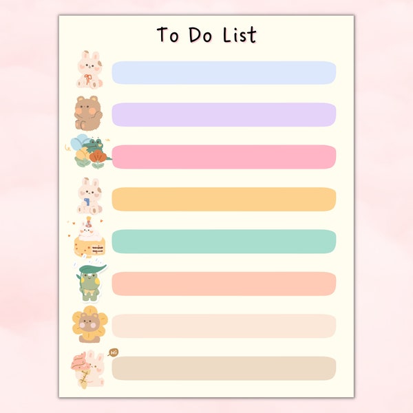 Printable to Do List - Etsy