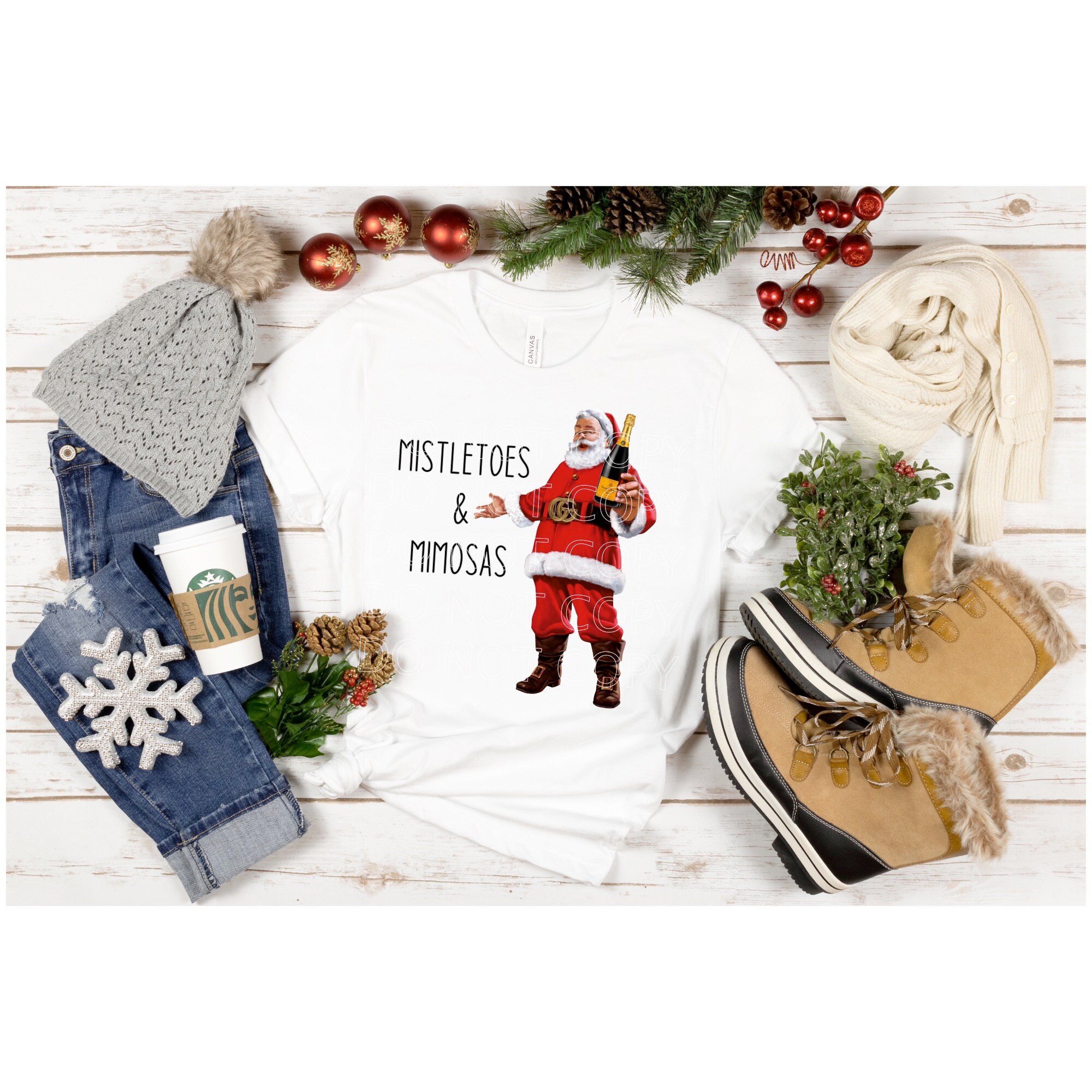 Mistletoes and Mimosas Santa Png, Digital Image, Sublimation PNG - Etsy