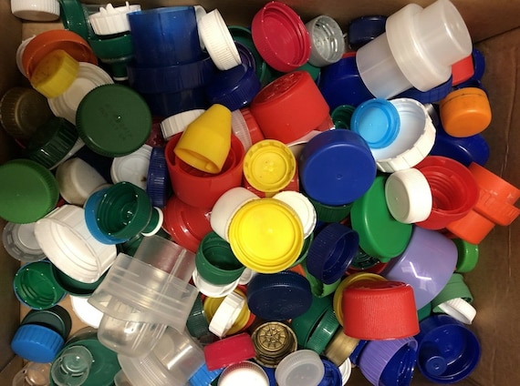 Mixed Plastic Bottle Tops for Craft and Art Projects | Etsy