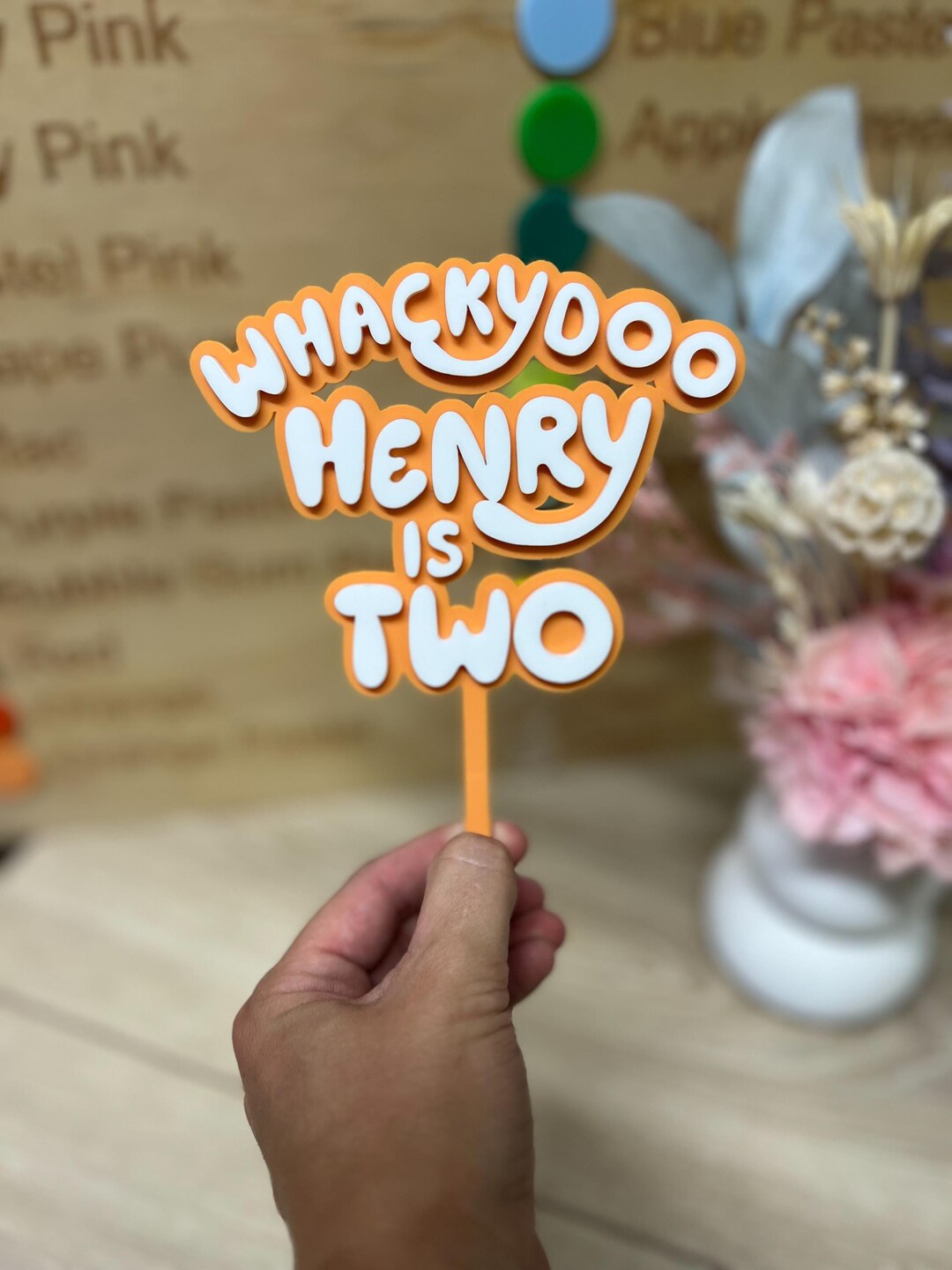 Wackadoo Cake Topper, Whackadoo, Cake Topper, Custom Cake Topper, Bluey ...