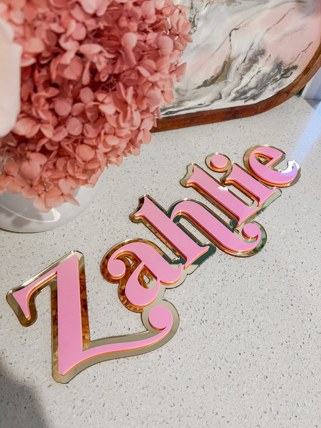 Acrylic Name Plaque, Wood Plaque, Wall Script, Bedroom Name, Bedroom ...