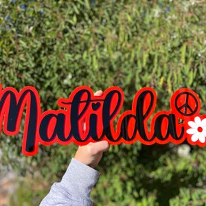 Double Layer Name Plaque, Name Plaque, Acrylic Plaque, Bedroom Decor ...