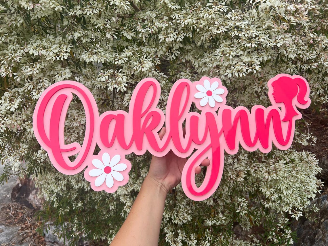 Double Layer Name Plaque, Name Plaque, Acrylic Plaque, Bedroom Decor ...