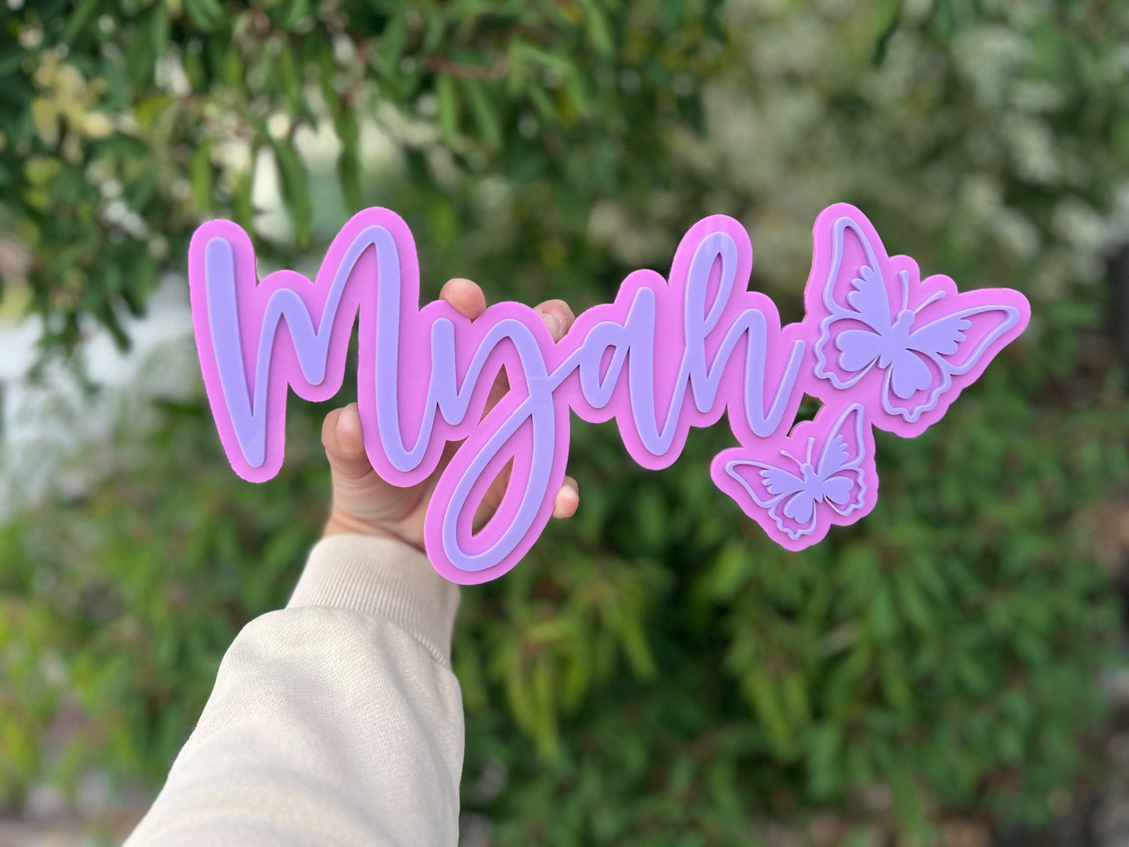Double Layer Name Plaque, Name Plaque, Acrylic Plaque, Bedroom Decor ...