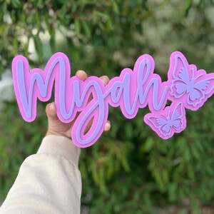 Double Layer Name Plaque, Name Plaque, Acrylic Plaque, Bedroom Decor ...