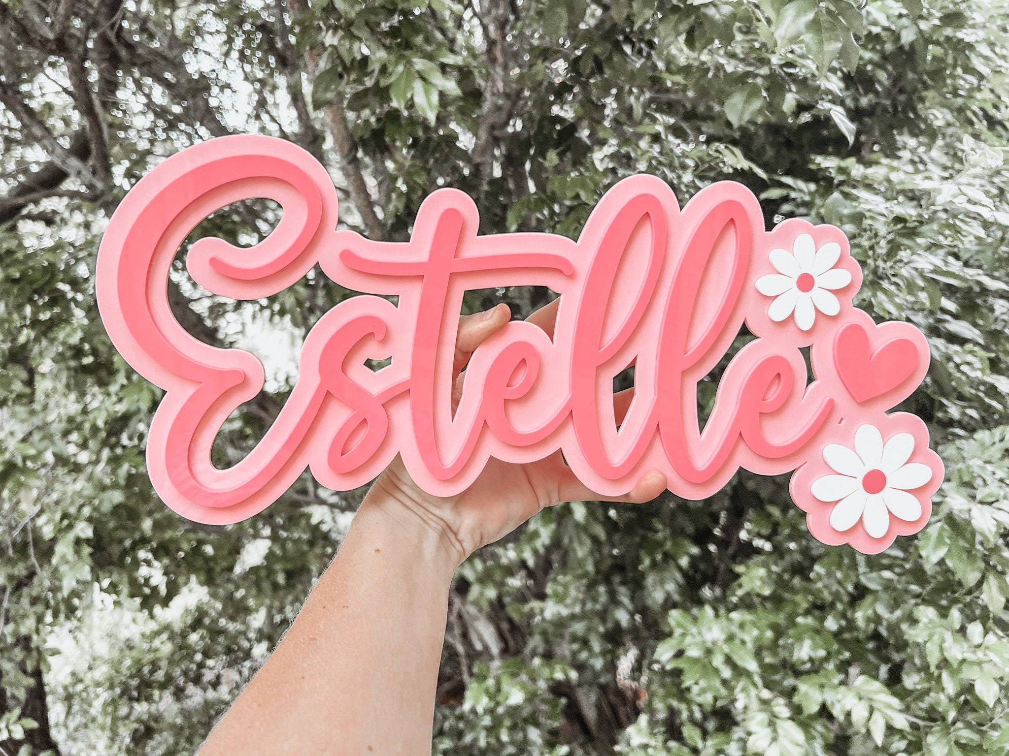 Double Layer Name Plaque, Name Plaque, Acrylic Plaque, Bedroom Decor ...