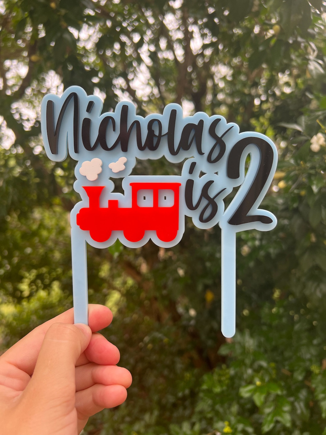 Train Cake Topper, Acrylic Cake Topper, Train Birthday Party, Train ...