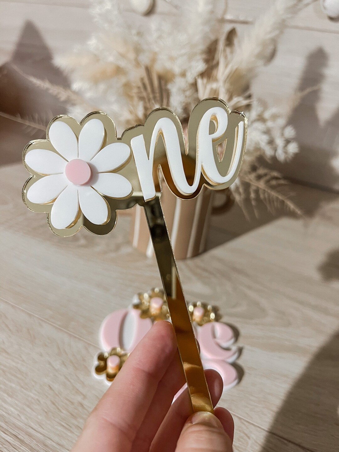 ONE Cake Topper, 1 Cake Topper, Cake Topper, Daisy Cake Topper, Daisy ...