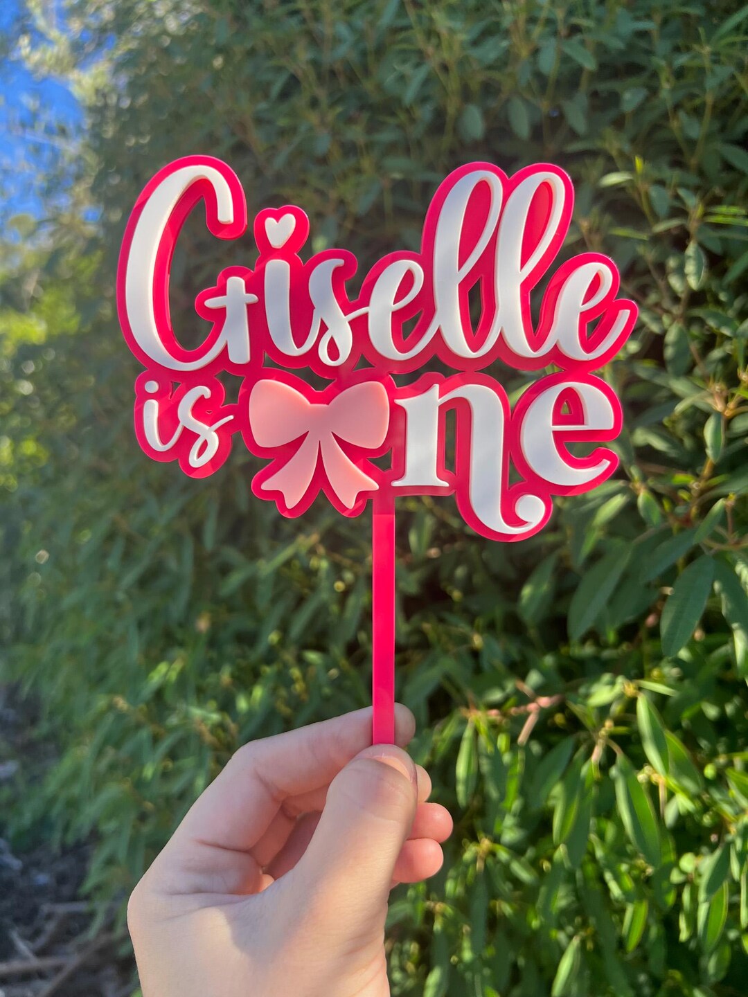 Bow Cake Topper, Cake Topper, Bowtiful, One, First Birthday, Bows, Cute ...