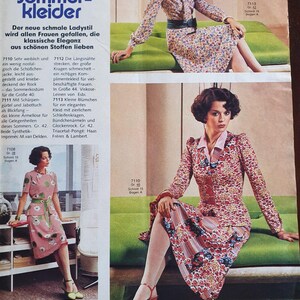6/1975 Burda Moden, Burda 1970s, Vintage Sewing Patterns, Vintage Burda Fashion, 1970s Sewing ...