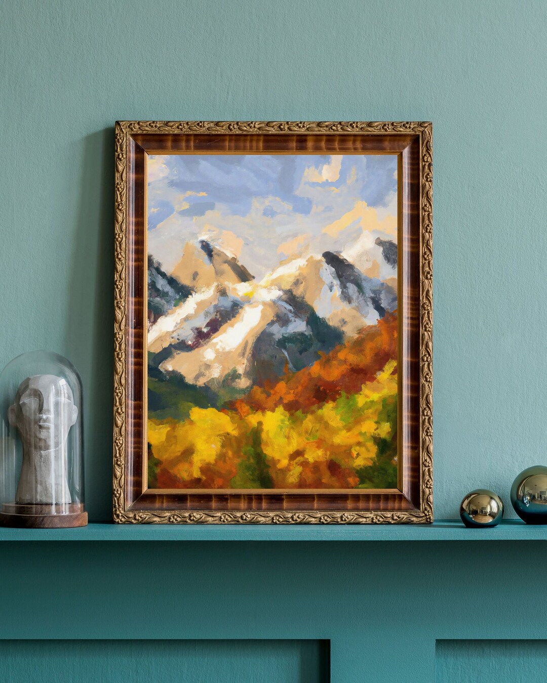 Seasons of Banff Digital Oil Painting Artwork Four Seasons Landscape ...