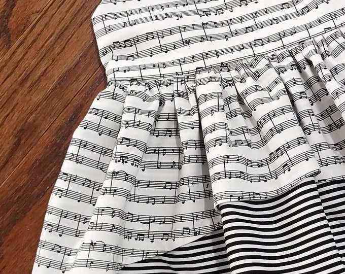 Girl's Music Dress, Music Notes, Music Note Dress, Music Dress, High ...
