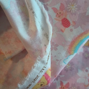 Winnie the Pooh Fabric, Pooh Rainbow Fabric, Pooh, Piglet, WTP, Fabric ...
