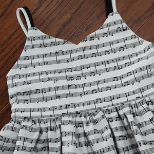 Girl's Music Dress, Music Notes, Music Note Dress, Music Dress, High ...