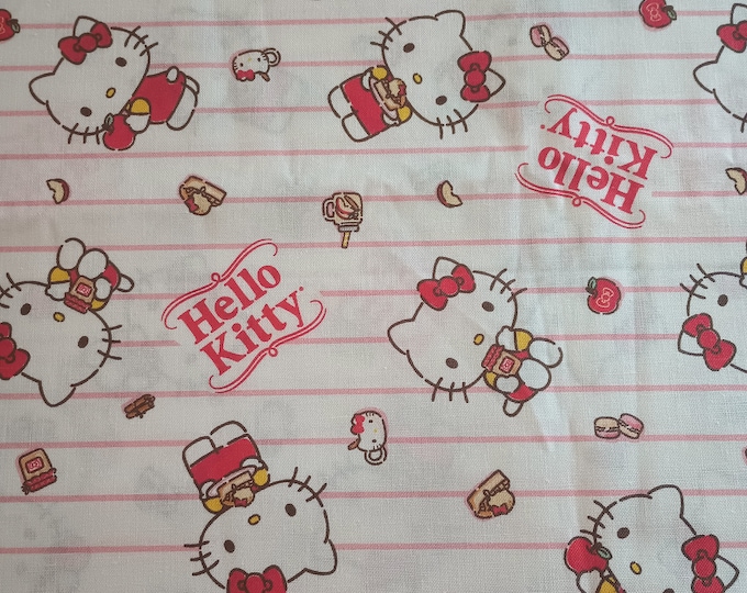 Hello Kitty Fabric, Fabric, Piece, 26", Kitty White, Cotton Fabric ...