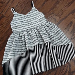 Girl's Music Dress, Music Notes, Music Note Dress, Music Dress, High ...