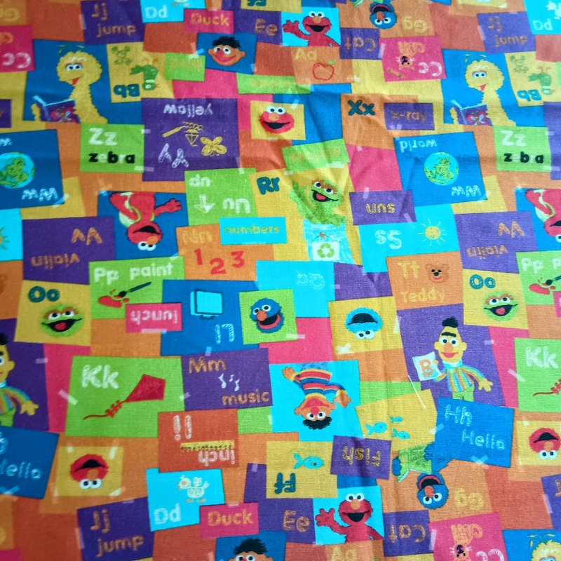 Sesame Street Fabric - Etsy