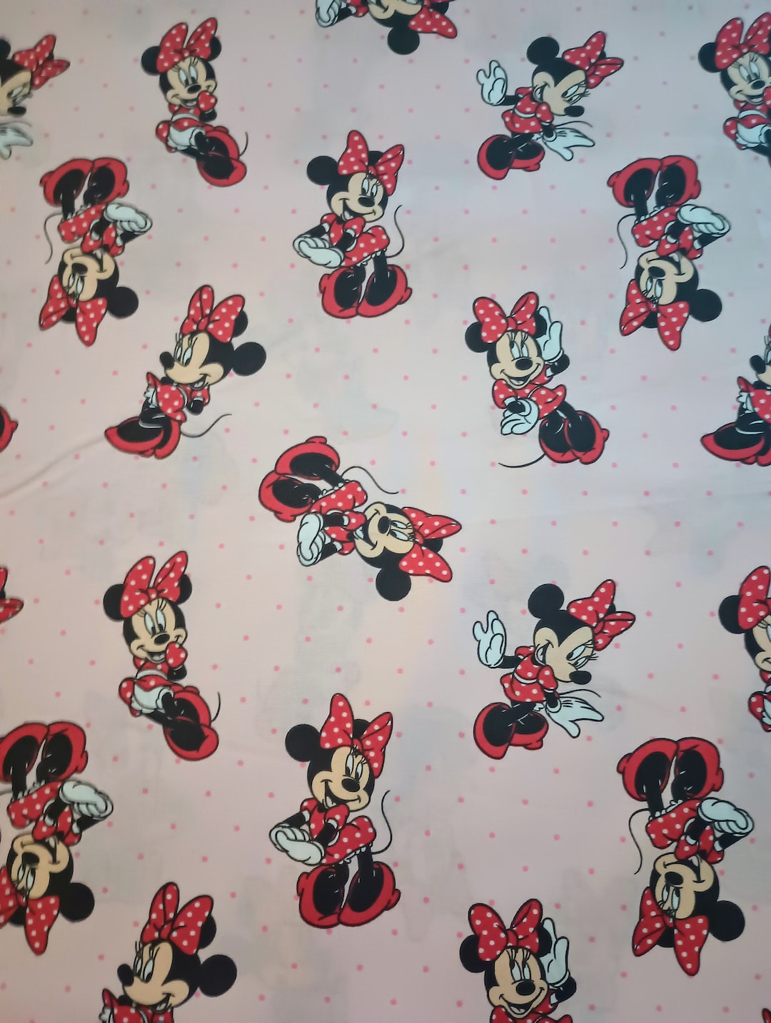 Minnie Mouse Fabric, Cotton Fabric, Fabric by the Yard, Quilting Fabric ...