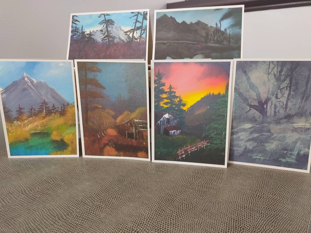 Note Cards, Prints of Scenic, Scenic Paintings, Bob Ross, Cards, Set of ...