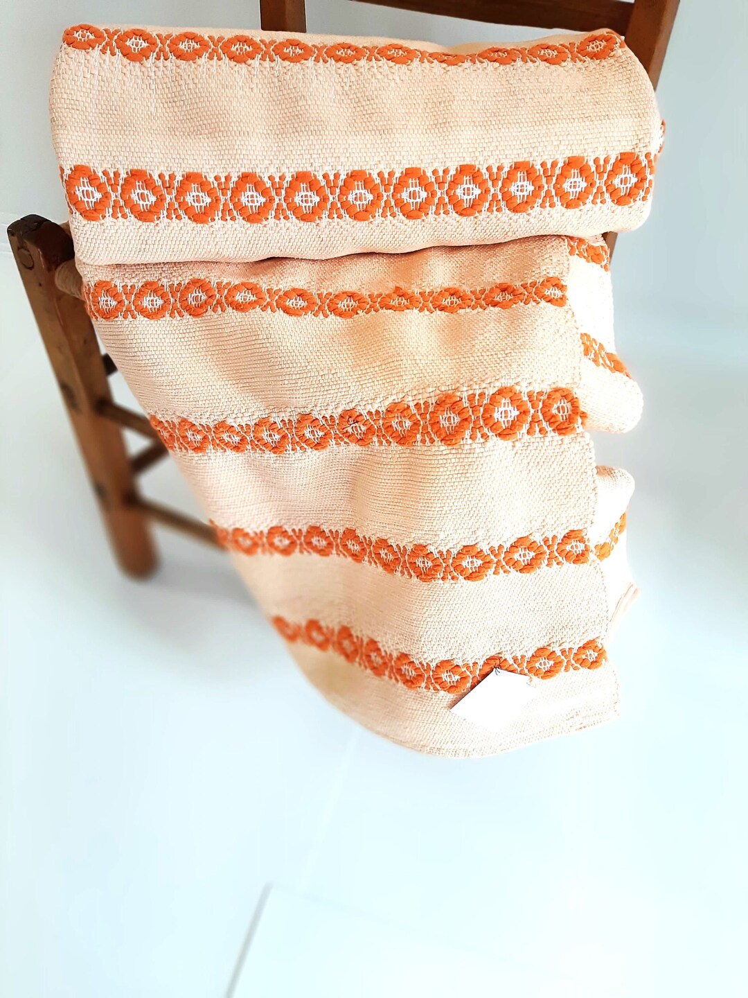 1970s Vintage Blanket Rag Nylon Hand-woven 64x84 in White - Etsy