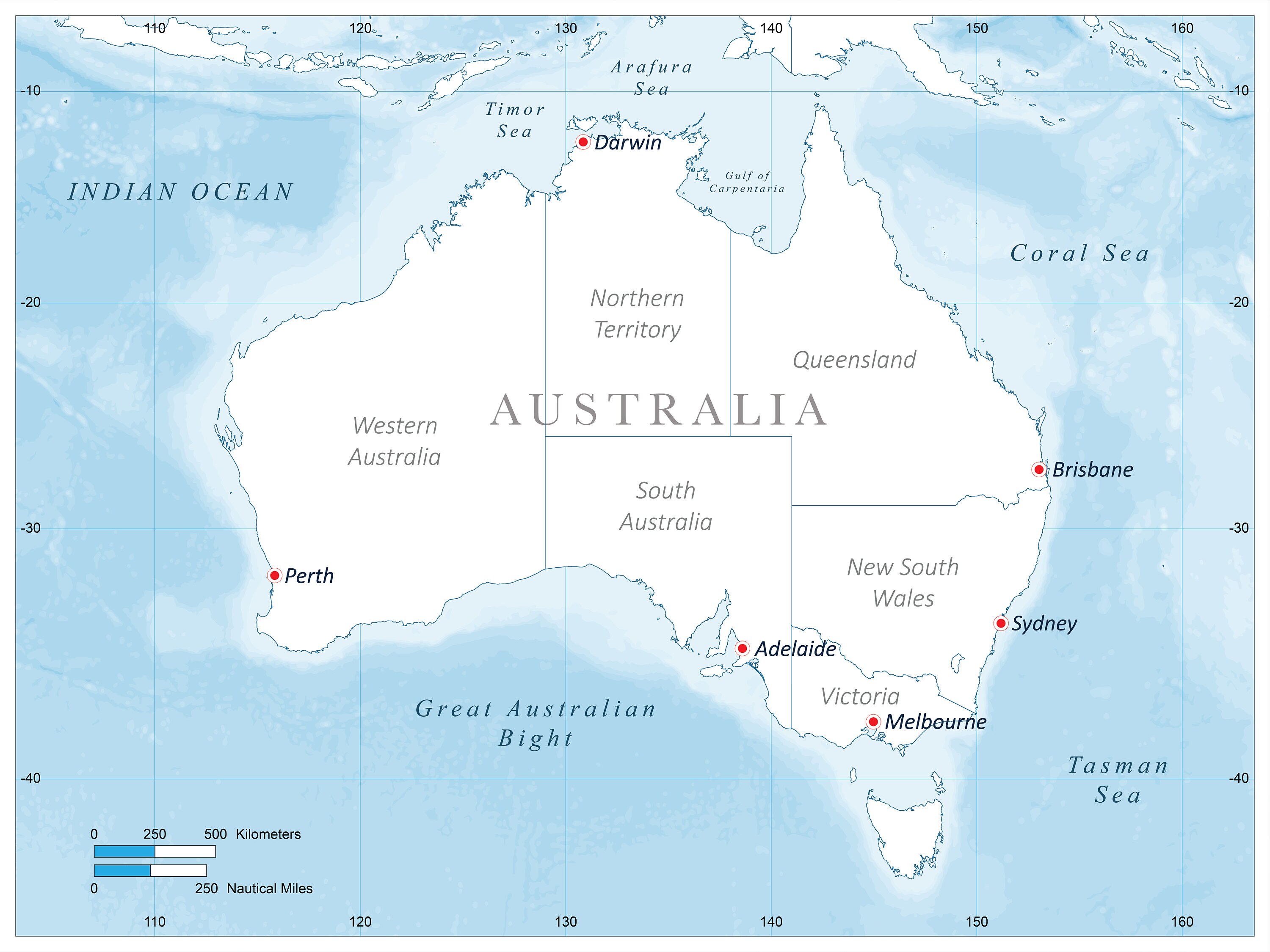 Digital Map of Australia for Download High-resolution Map - Etsy Australia
