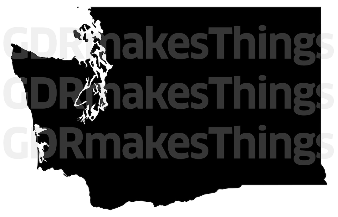 Washington State Shapes - Instant Digital Download Includes B/W ...