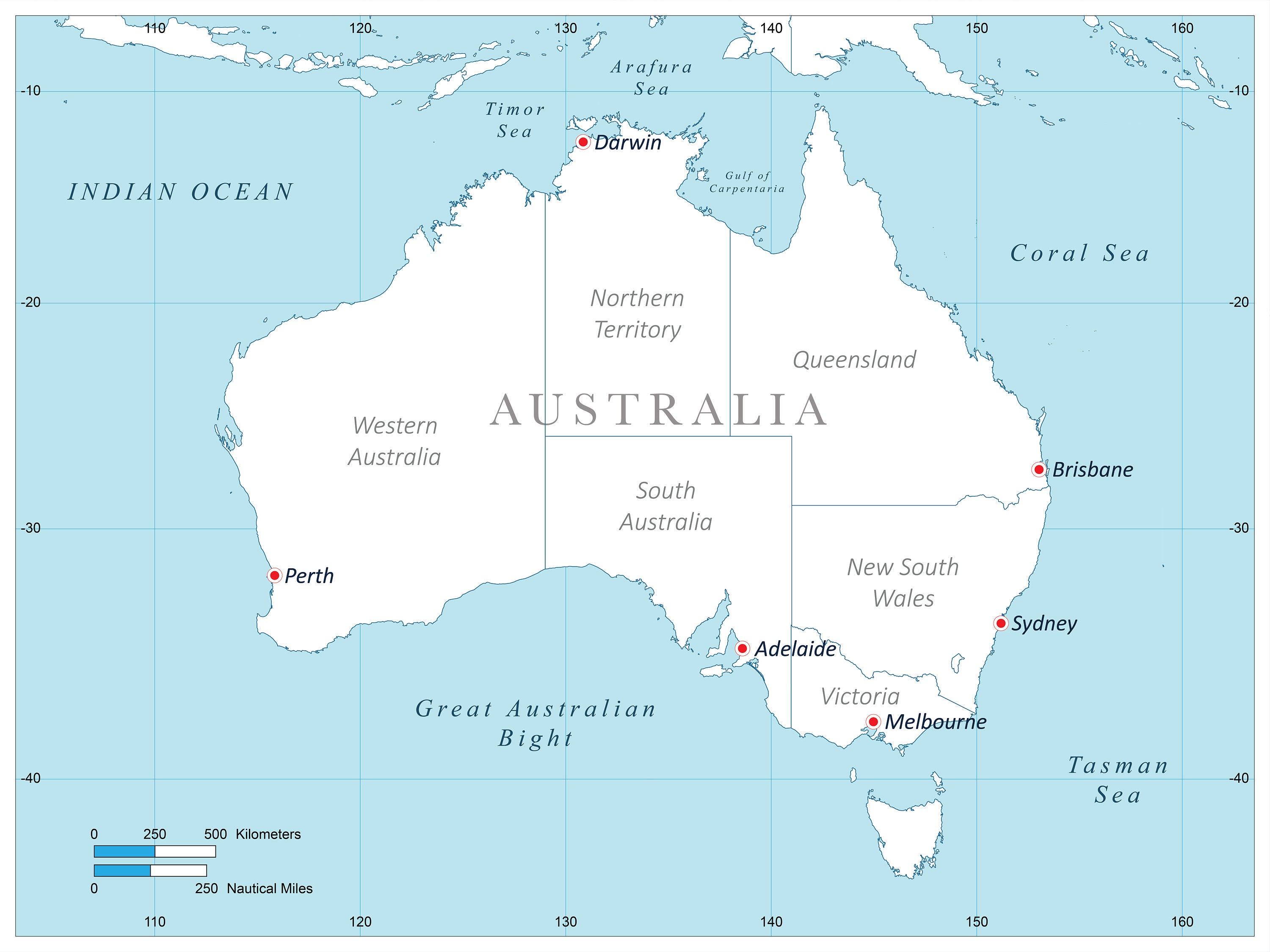 Digital Map of Australia for Download High-resolution Map - Etsy